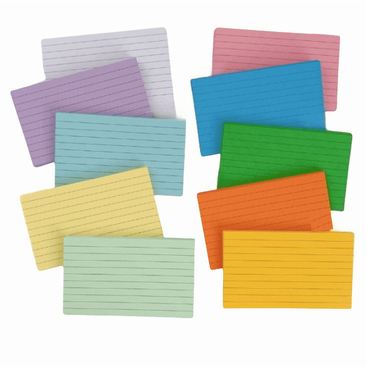 Colored Index Cards 3x5, 500 Pack, Ruled Index Cards, Flash Cards for ...