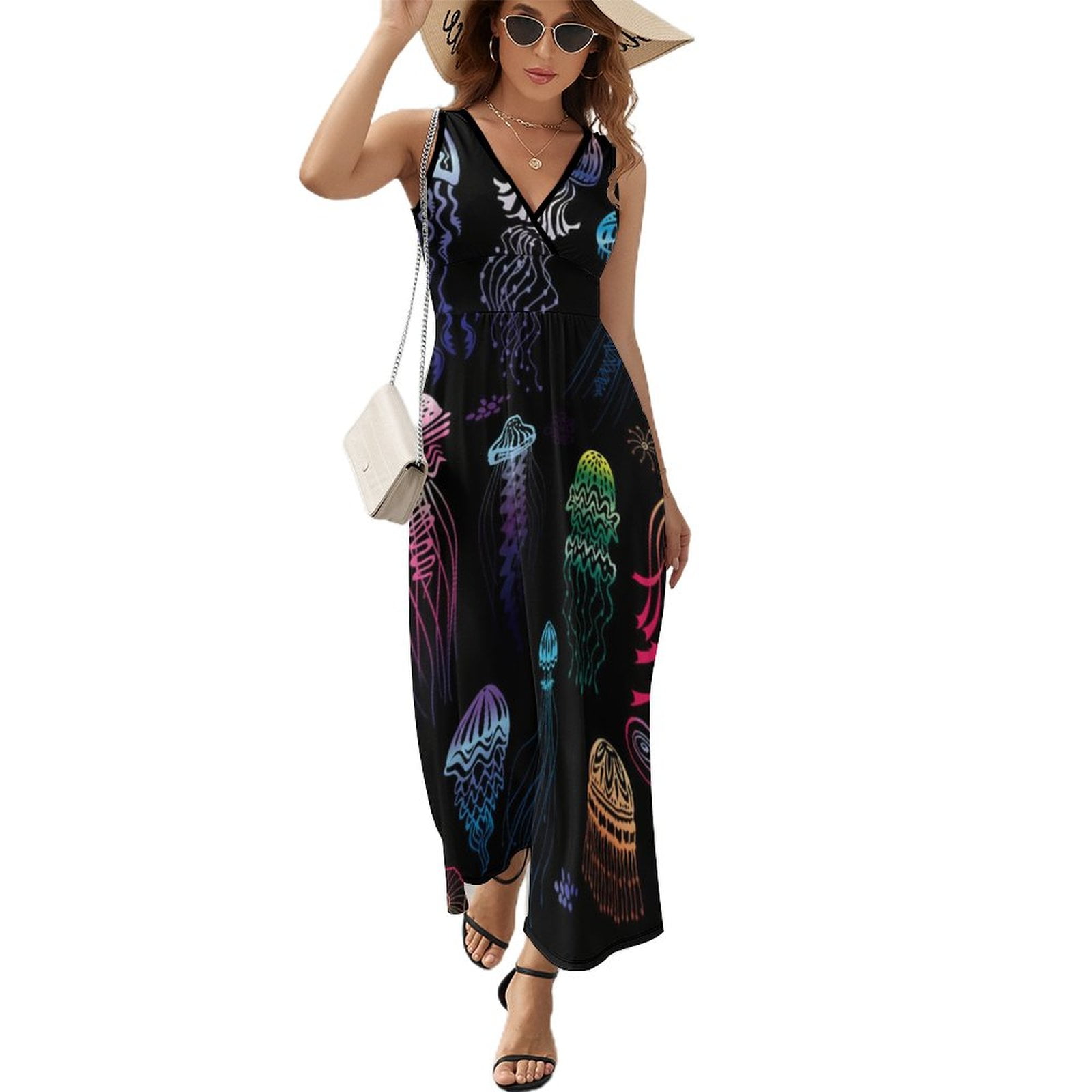 Colored Jellyes Dress Streetwear Boho Beach Long Dresses Female Vintage ...