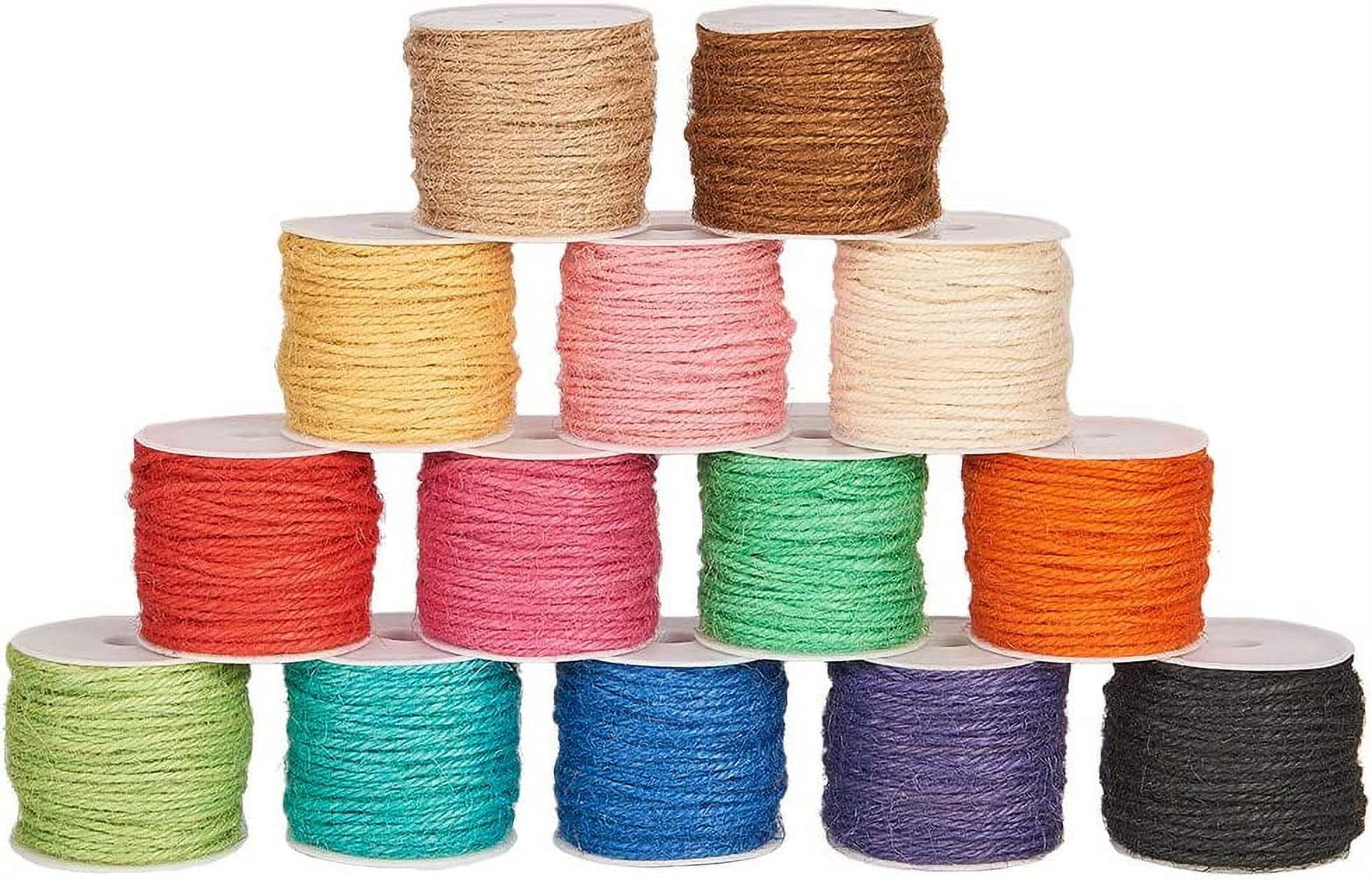 Colored Jute Twine 460 Feet Craft Packing String 2mm Natural Hemp Twine ...