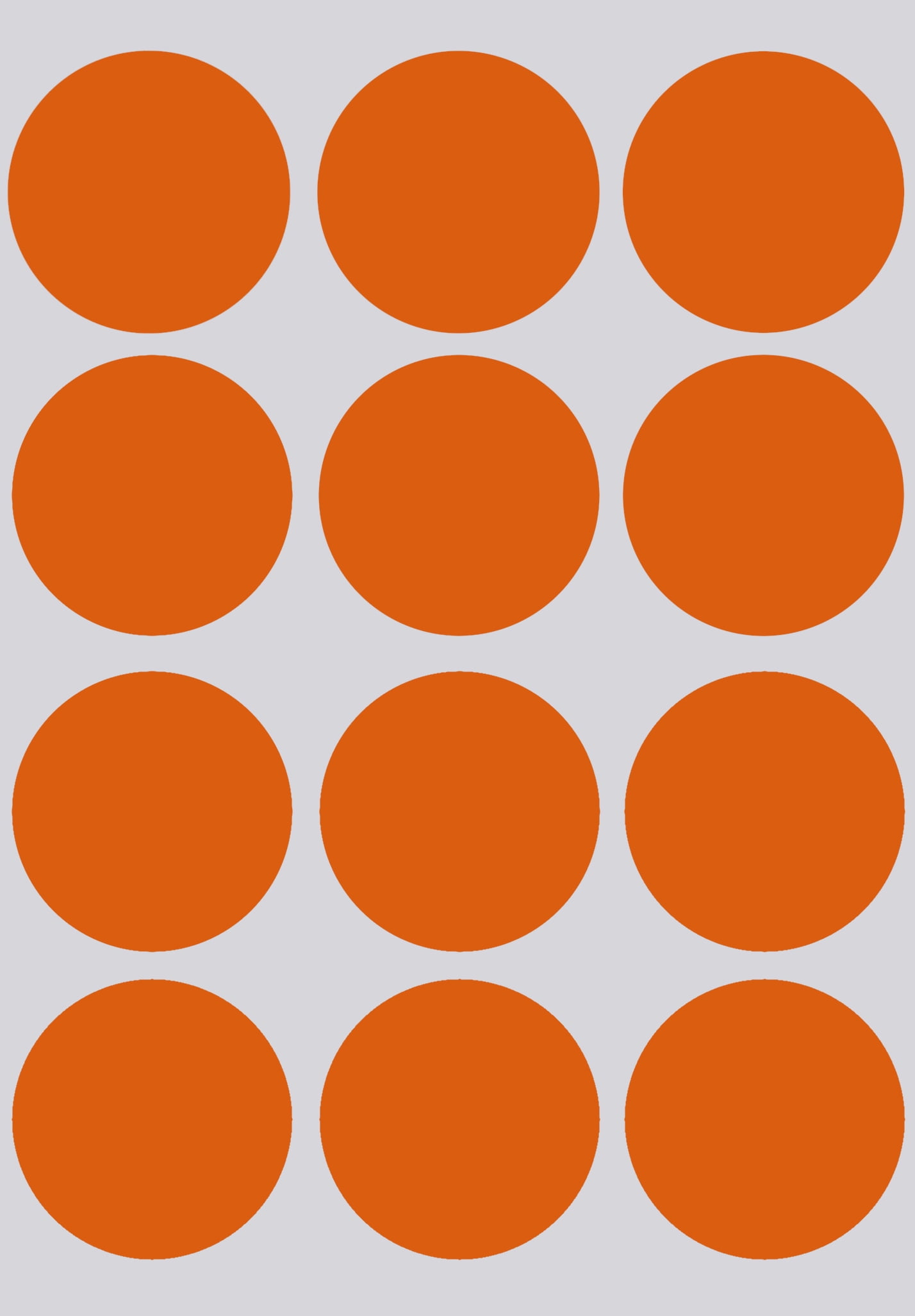 Colored Labels Orange Dot Stickers 1.5" inch (38mm) - 60 Pack by Royal ...