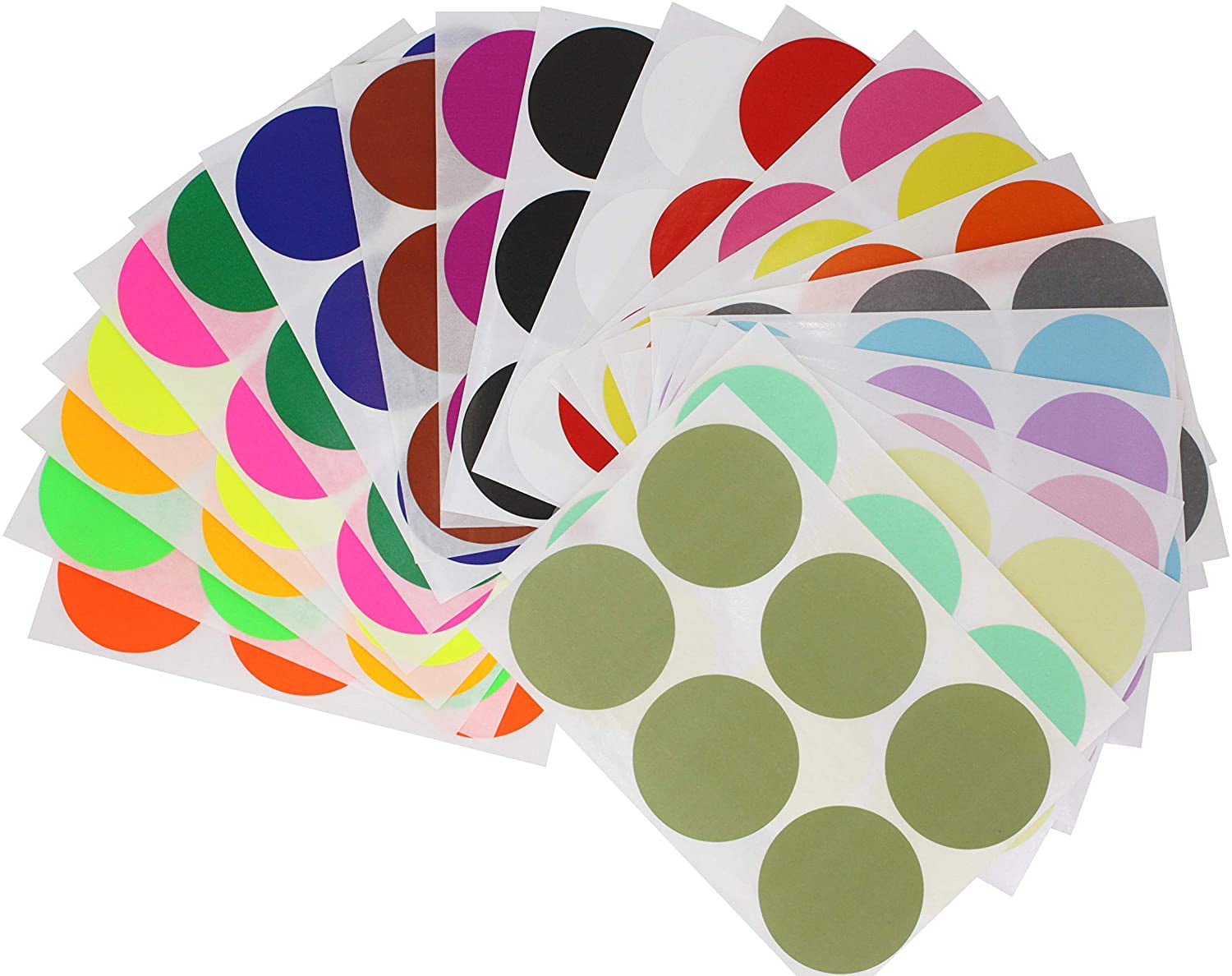 Colored Labels Stickers 50mm 2 inch - Dot Sticker Colors for Inventory ...