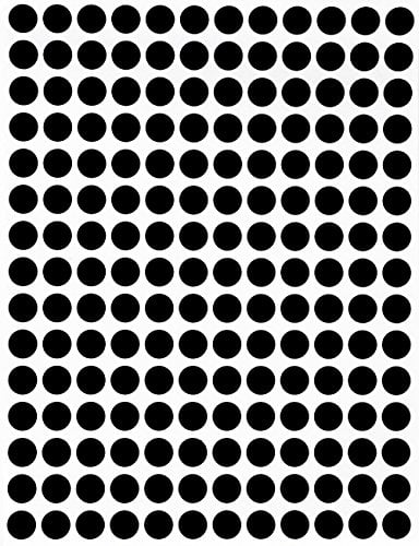 Colored Labels ¼” inch 8mm 5/16-2700 Pack,Small Dot Stickers in Black ...