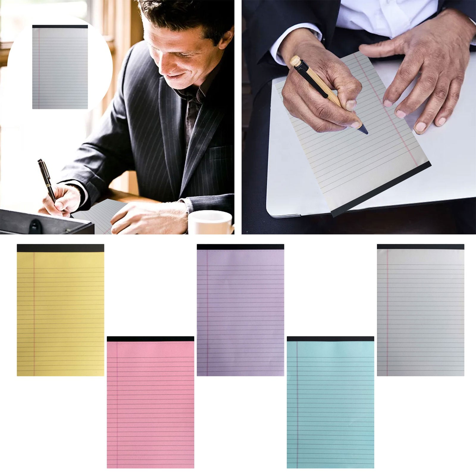 Colored Legal Pads 5x8,5 Pack,Lined Note Pads 5x8 College Ruled,Note ...