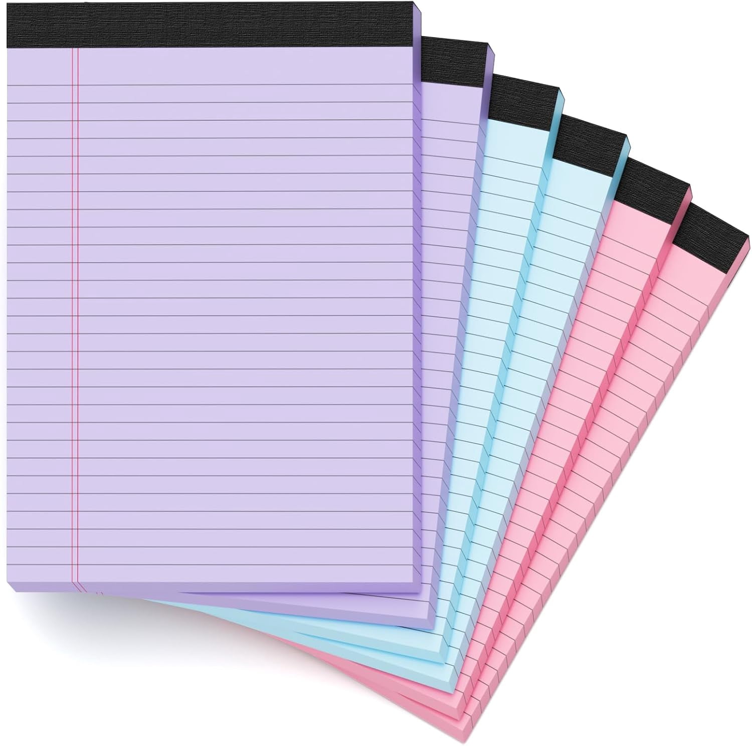 Colored Legal Pads 8.5 x 11, 6 Pack Writing Pads 8.5 x 11, Note Pads 8. ...