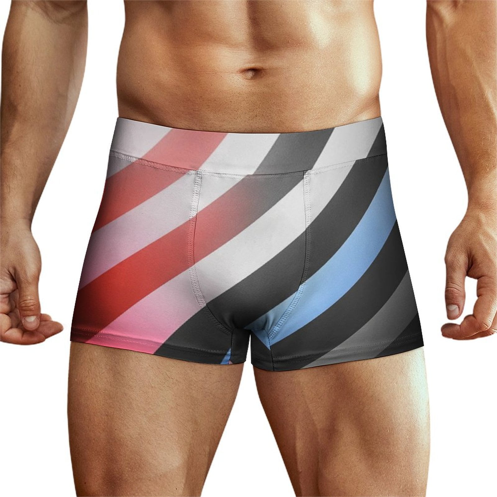 Colored Lines (82) Ice Silk Underwear Breathable And Seamless Waist Underwear Skin-friendly And ...