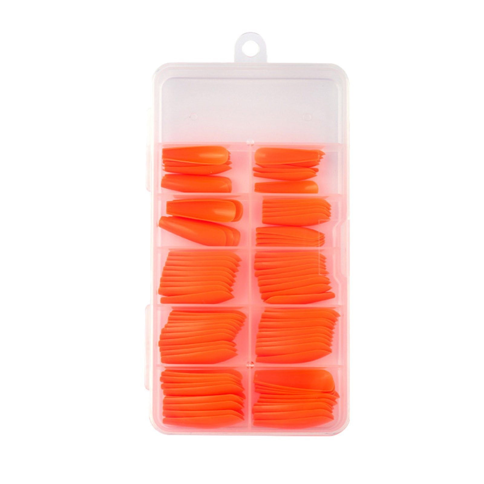 Colored Long Coffin Press On Nails Ballerina Acrylic Artificial False