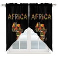 Colored Maps Swag Curtain Valance for Window 2 Panels Africa Plates Red ...