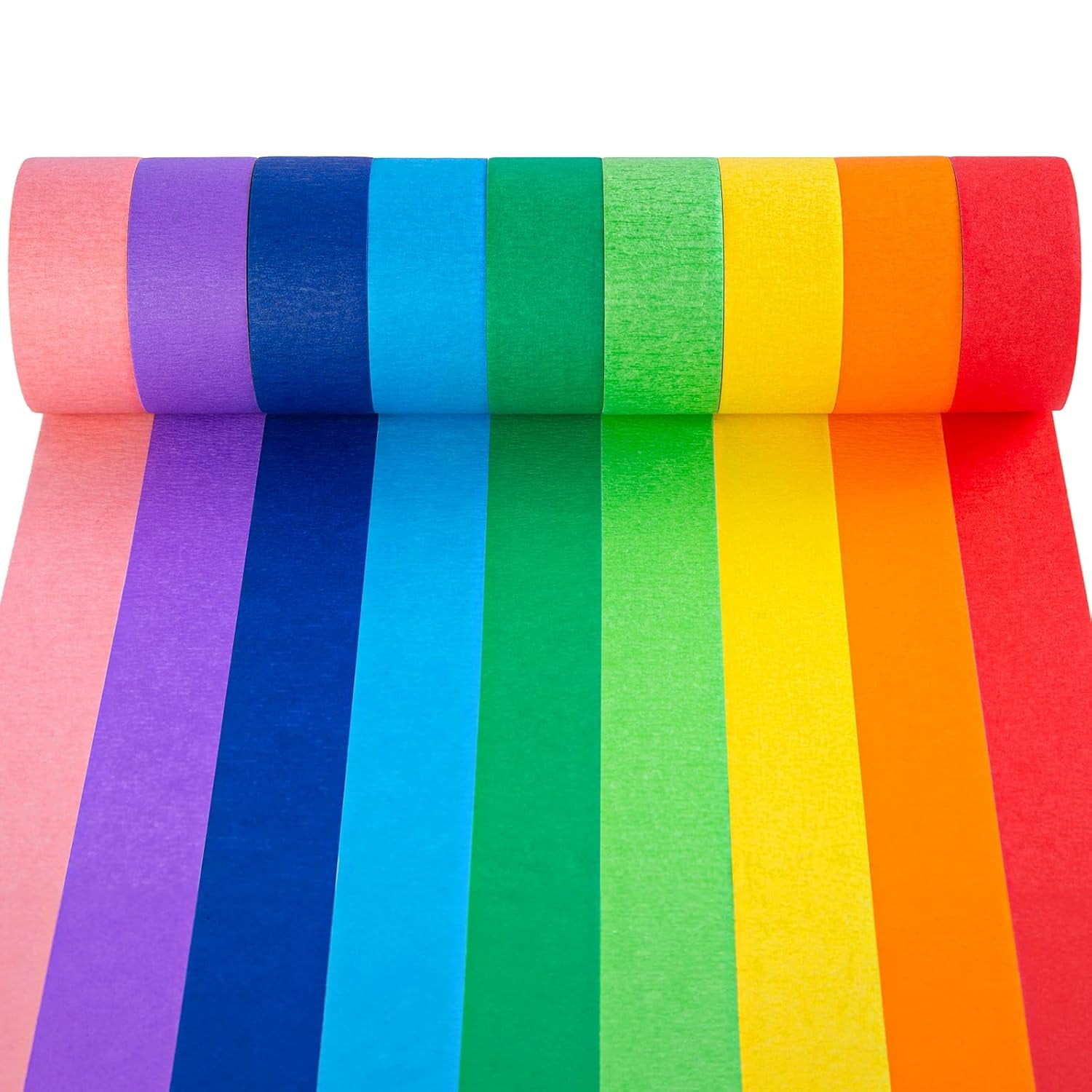 Colored Masking Tape – 10 Roll Multi Pack – 330 Feet x 1 Inch of ...