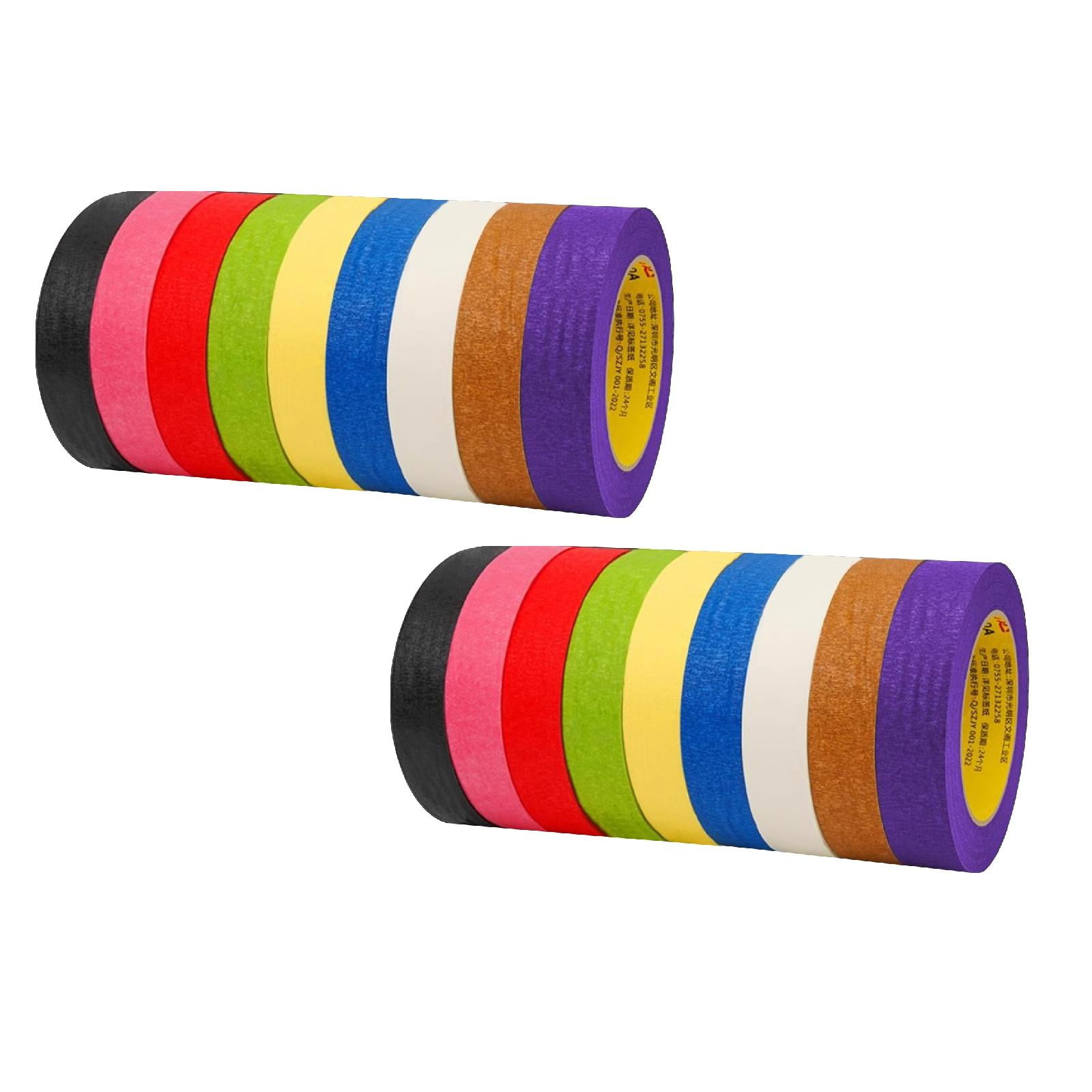 Colored Masking Tape 9 Roll Multi Pack 22 Yards X 1 In Colorful Craft ...