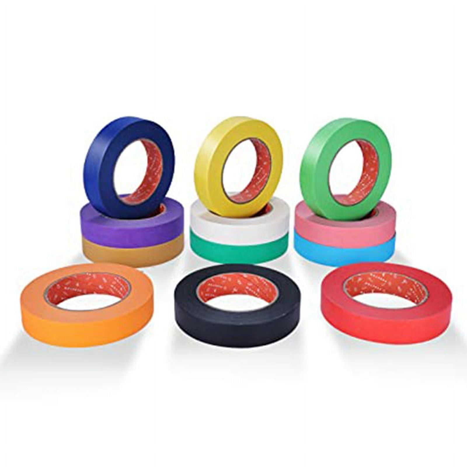 Colored Masking Tape Bulk 1, 980 Feet x 1 Inch of 12 Colors - Colored ...