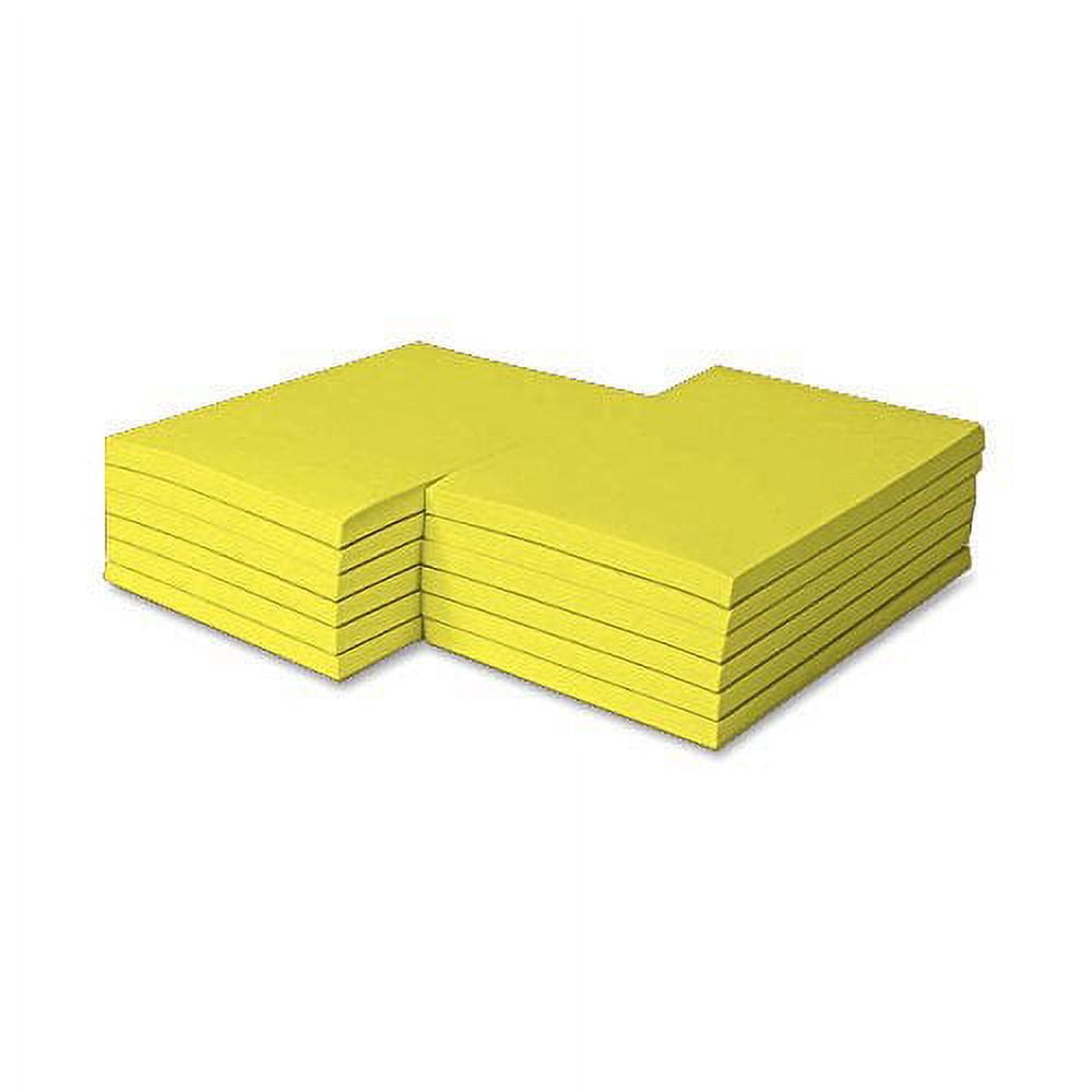 Colored Memo Note Pads - Ultra Lemon - Size 8.5 x 5.5" - 100 Sheets Per ...