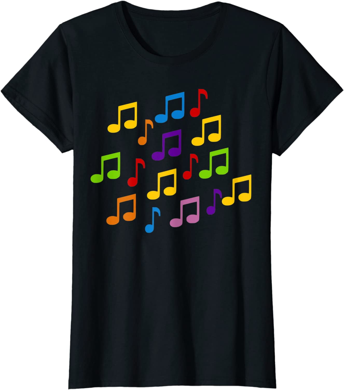Colored Music Notes T-Shirt - Walmart.com
