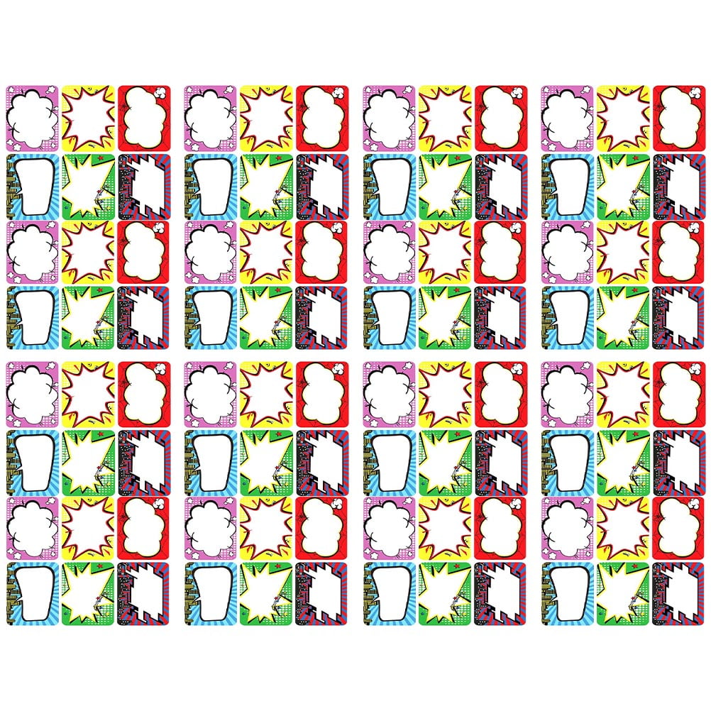 Colored Name Tags 10 Sheets Burst Signs Classification Stickers Labels ...