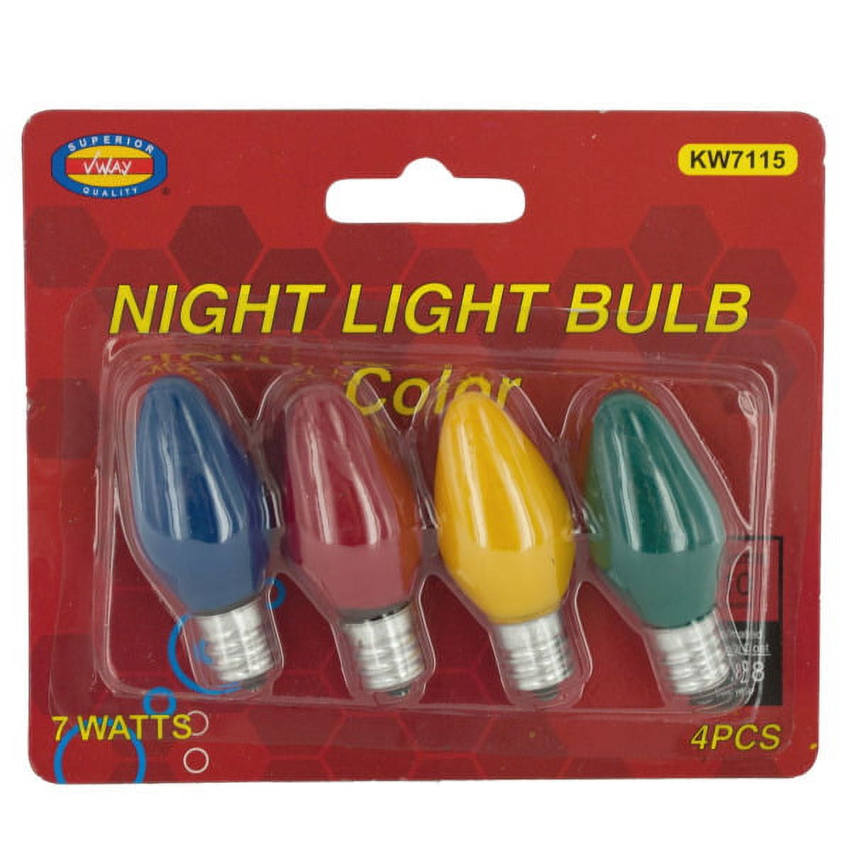 Colored Night Light Bulbs Set (Available in a pack of 24) - Walmart.com