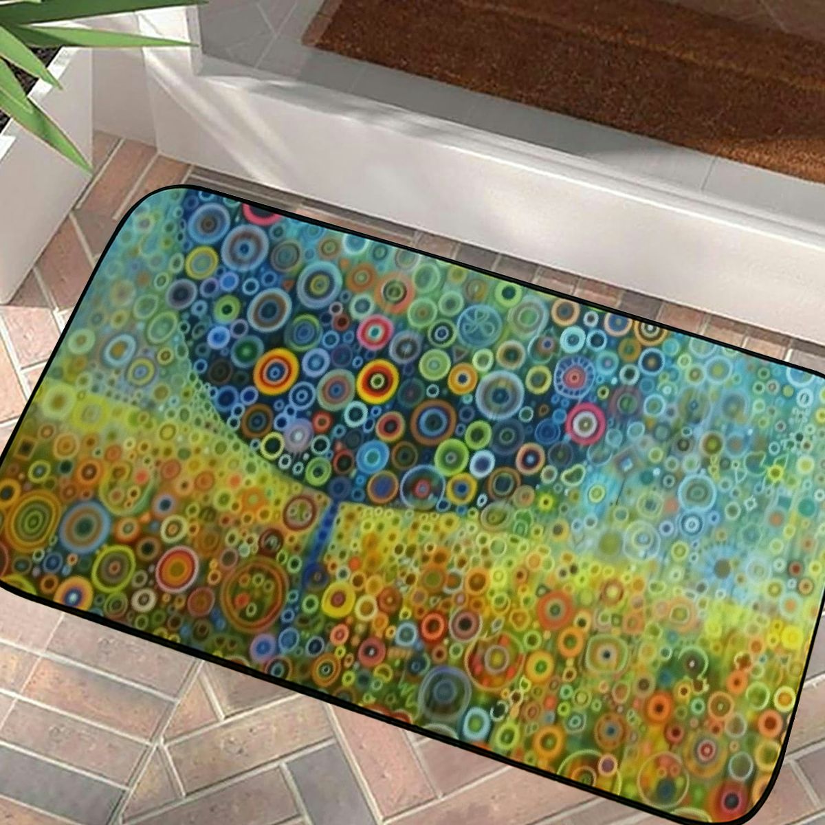 Colored Painting Print Doormat,Entry Mat/Garage, Patio Entrance Mat ...