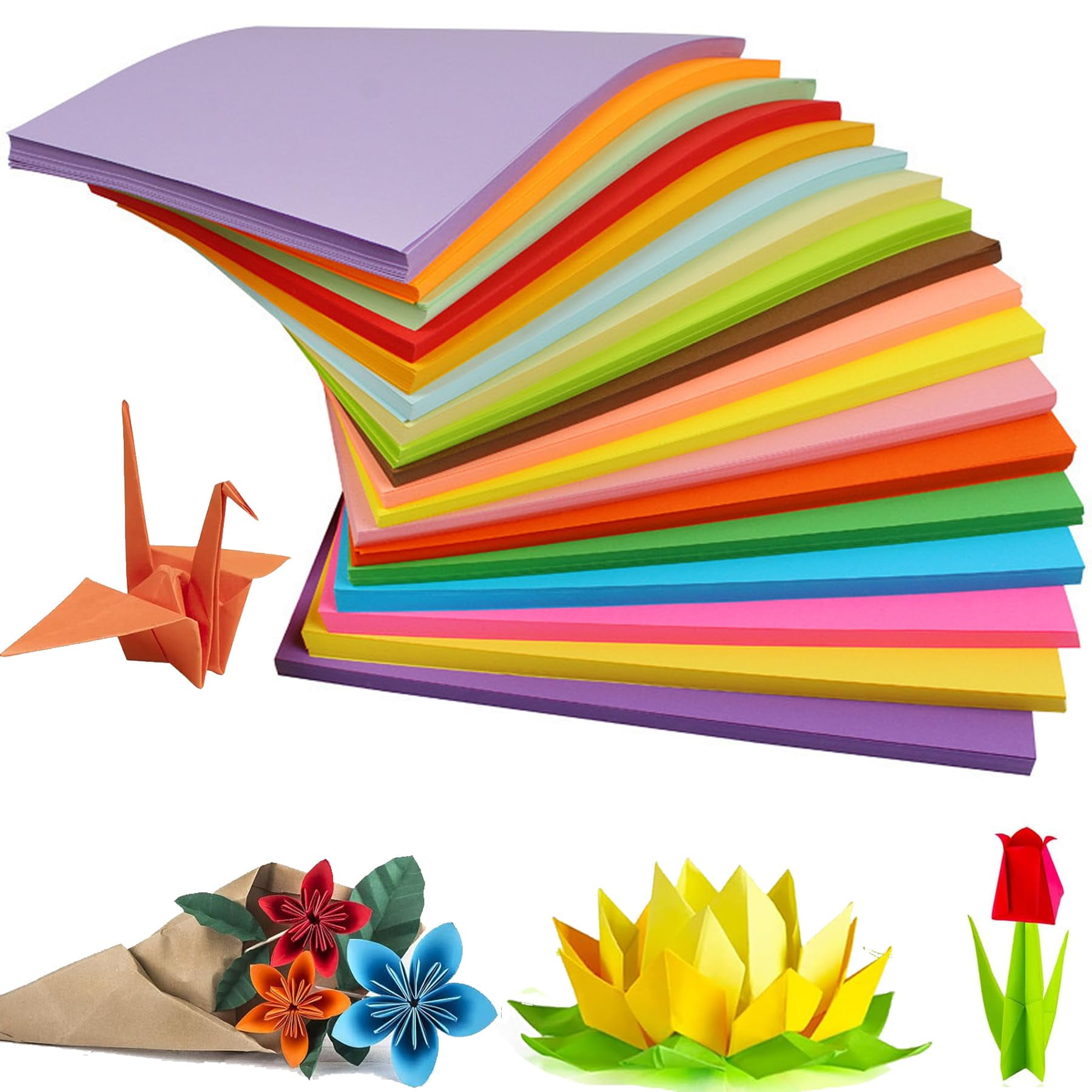 Colored Paper 200 OIF8 Sheets- Cezmkio Thin Colored Paper (20 Colors ...