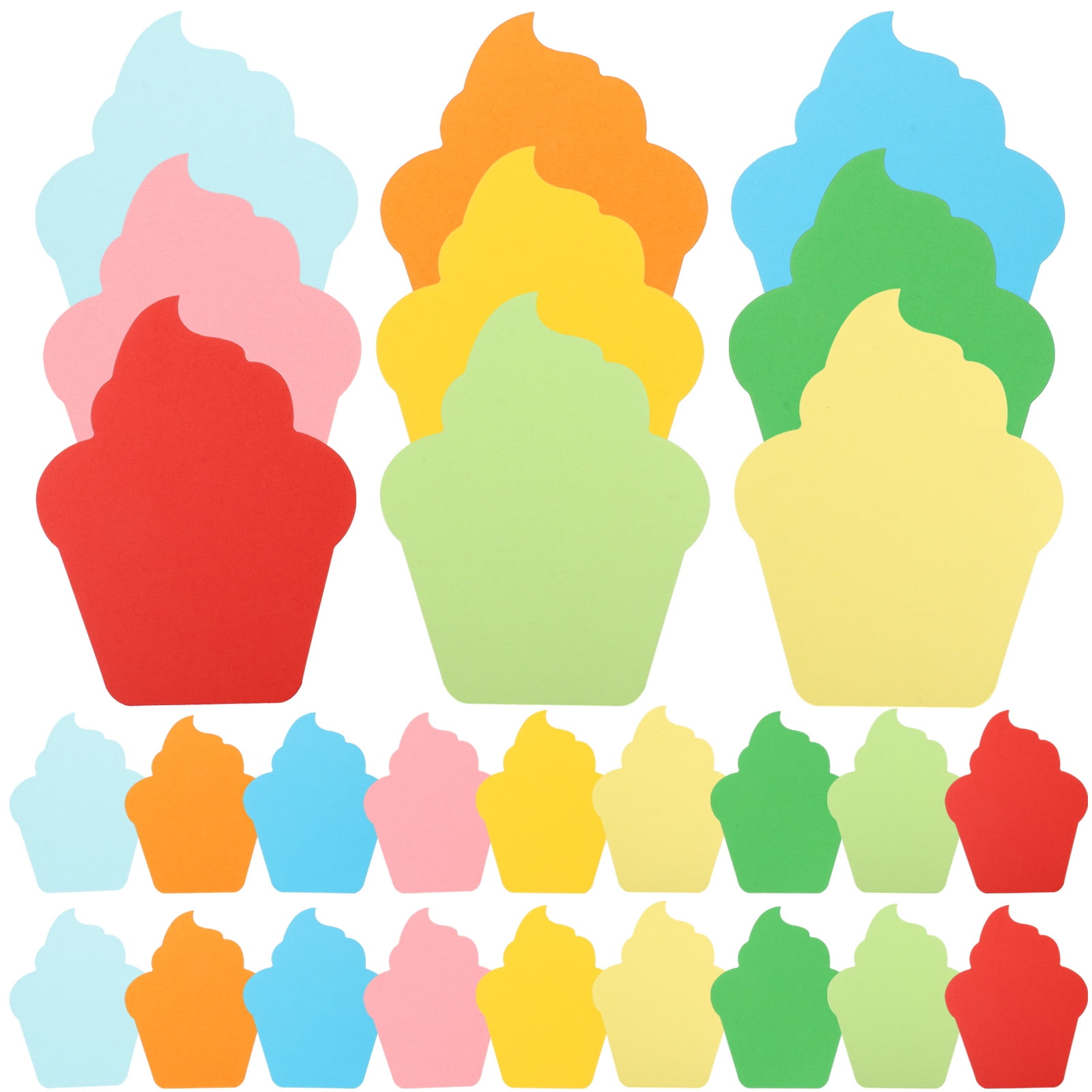 90Pcs Colored Paper Cutouts Cake Shape Paper Cutouts Kids DIY Paper ...