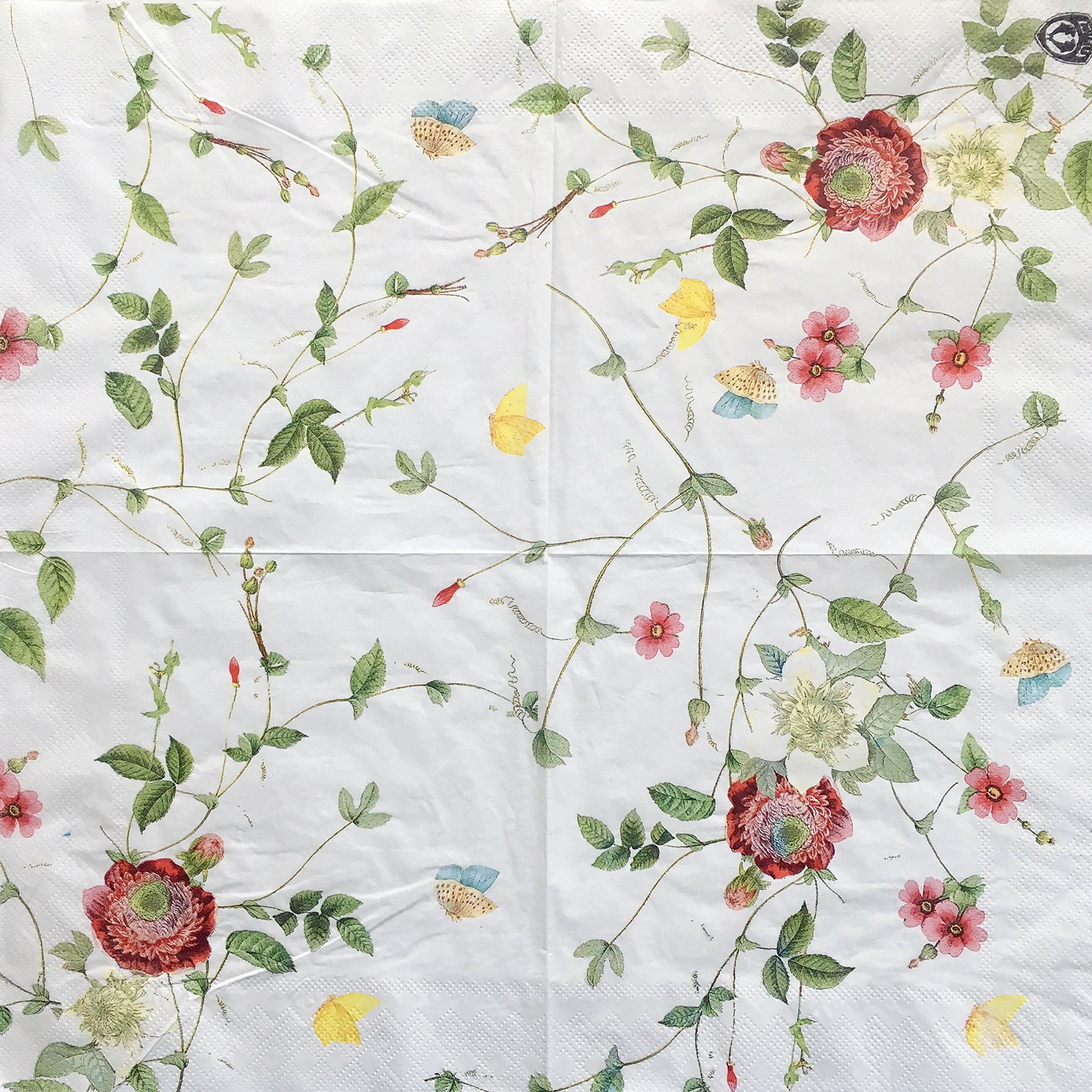Colored Paper Napkins, 20 Count Shabby Chic Napkins for Wedding, Dinner ...