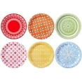 Colored Paper Plates for Party Supplies, 60 Count Multicolor Disposable ...
