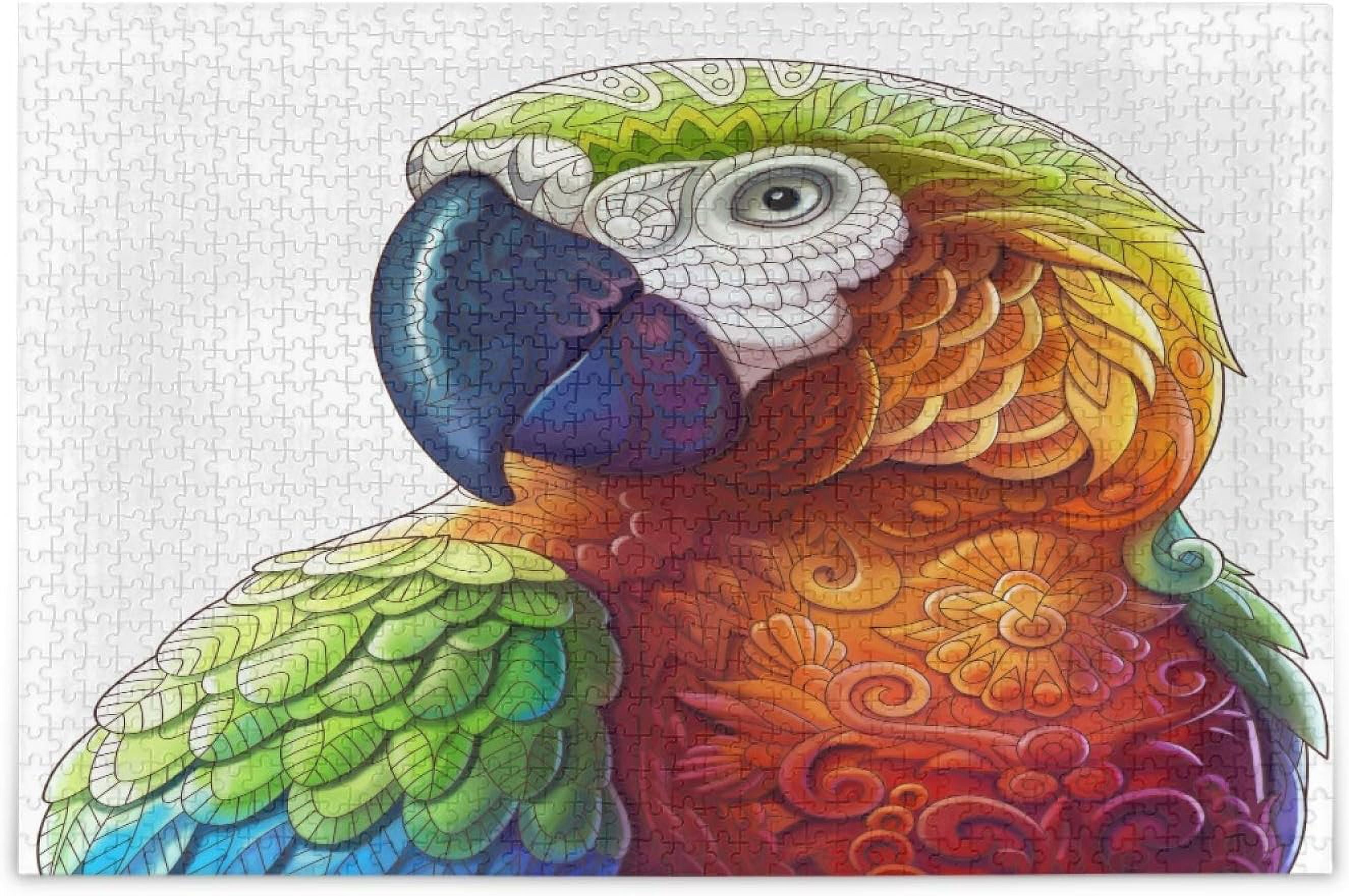 Colored Parrot Bird Puzzle for Adults 1000 Piece Puzzles Game DIY Toys ...