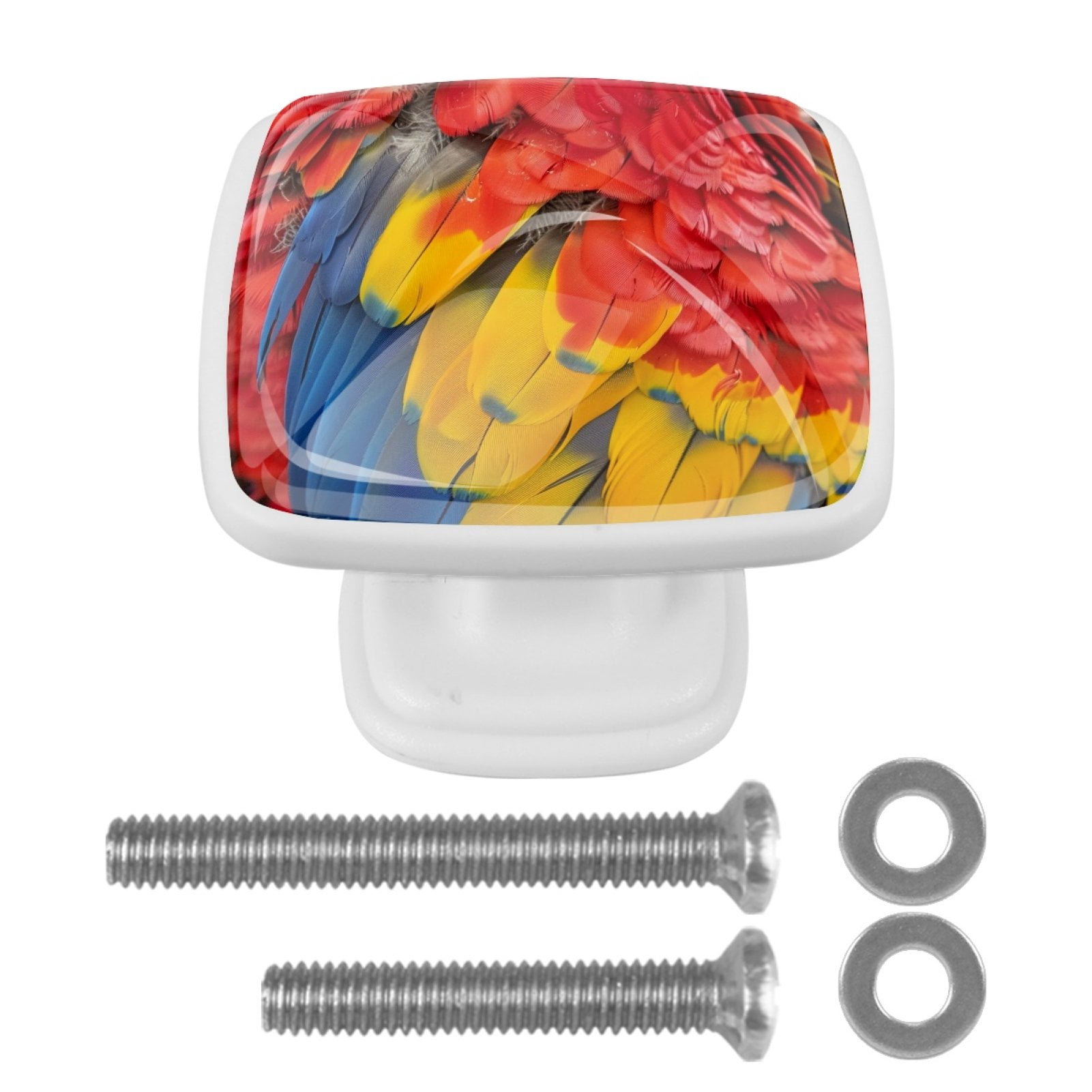 Colored Parrot Feather Cabinets Door and Drawers Knobs Pulls,Furniture ...