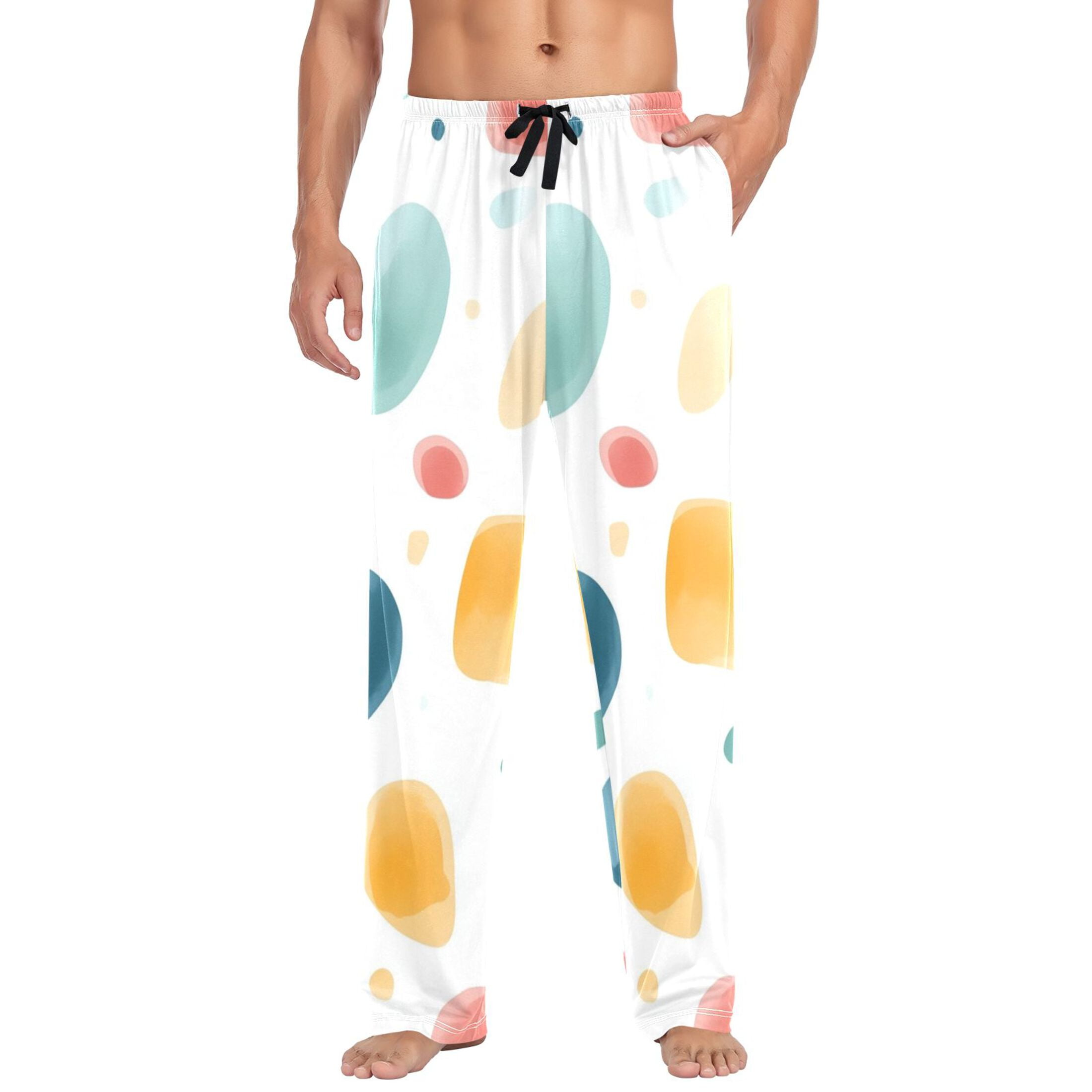 Colored Pebbles Mens Cotton Pajama Pant Sleep and Lounge Bottons with ...