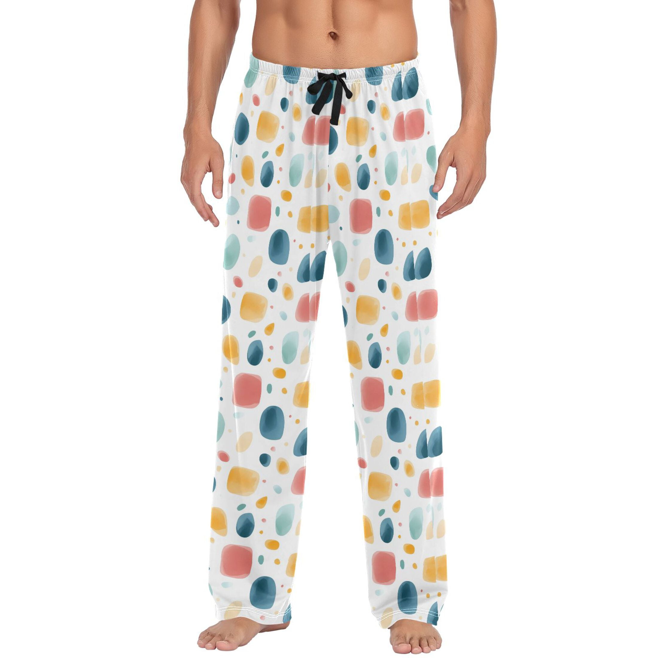 Colored Pebbles Mens Pajama Pant Sleep and Lounge Bottons with Pockets ...