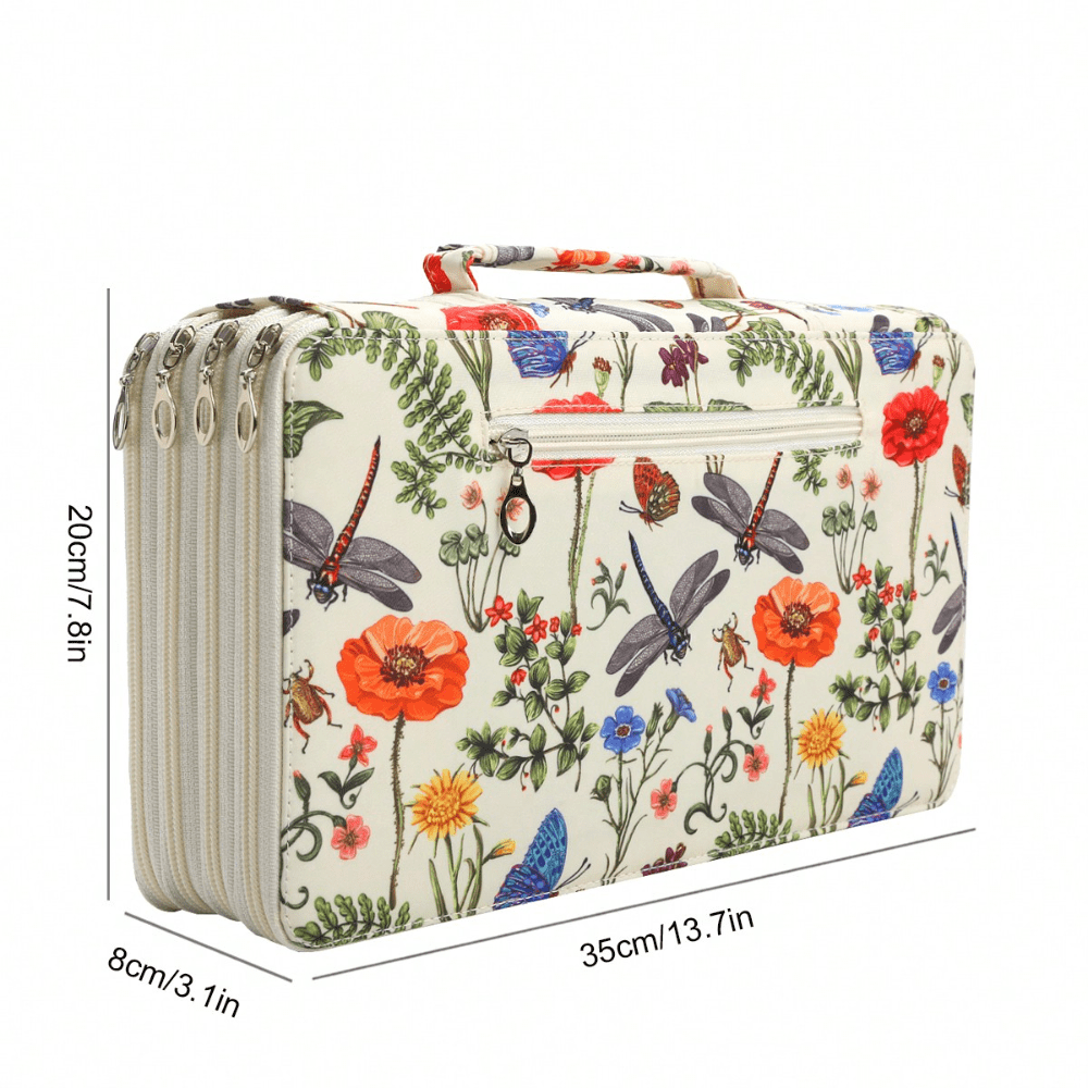 Colored Pencil Case-Twill Oxford Pencil Holder With Zipper Closure ...