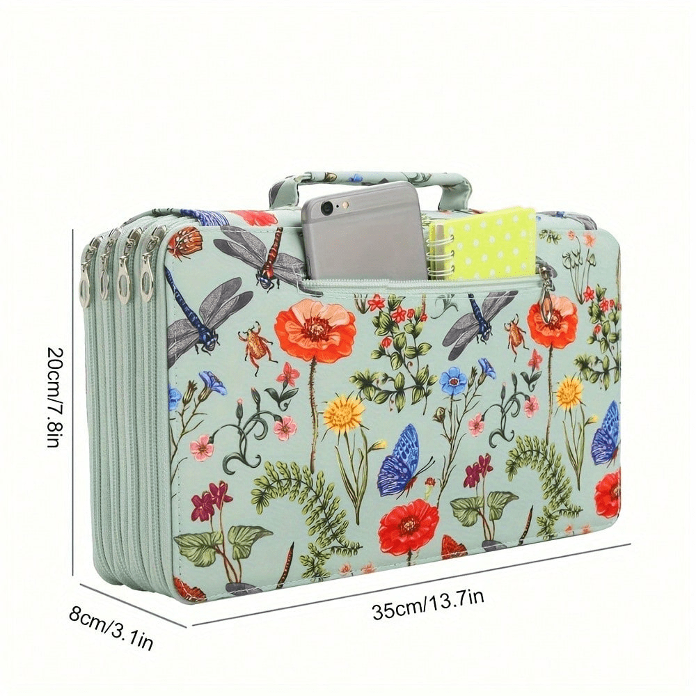 Colored Pencil Case-Twill Oxford Pencil Holder With Zipper Closure ...