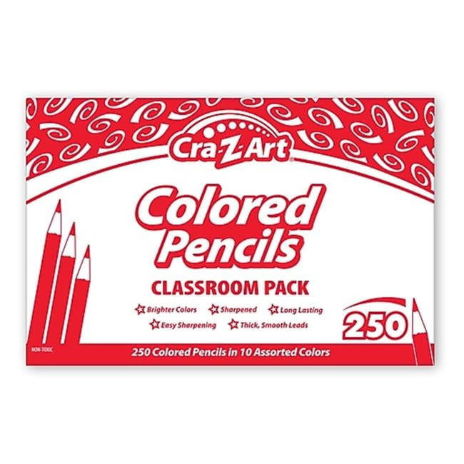 Colored Pencil Class Pack, Assorted Color - Case of 250 - Walmart.com