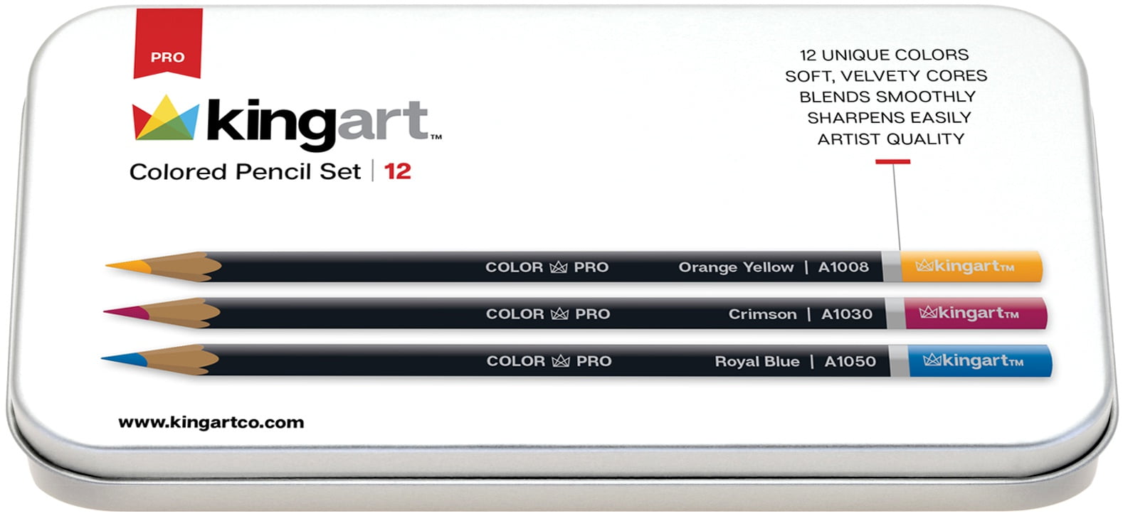 Colored Pencil Set In Tin Case 12/Pkg-Assorted Colors - Walmart.com
