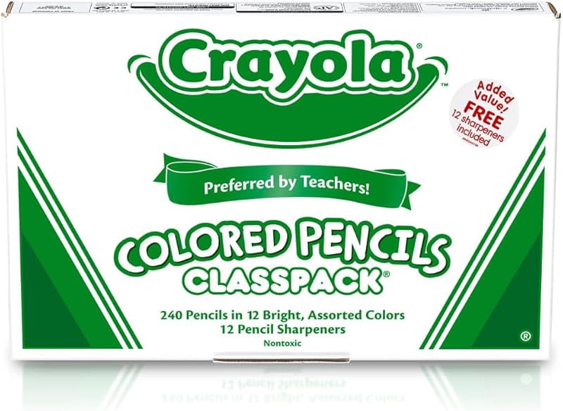 Colored Pencils Classpack (240 Ct), Bulk Classroom Supplies, Colored ...