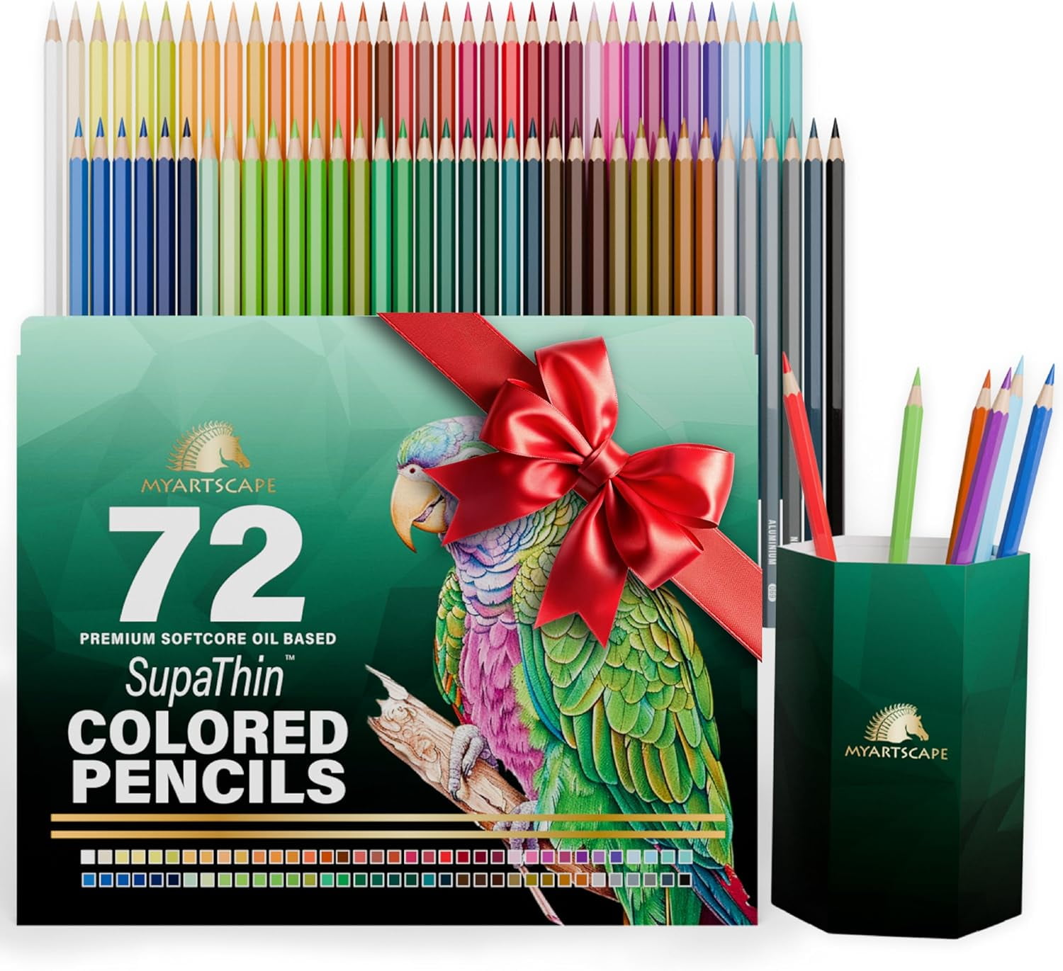 Colored Pencils Set of 72 – Soft Core Oil-Based Color Pencils with ...