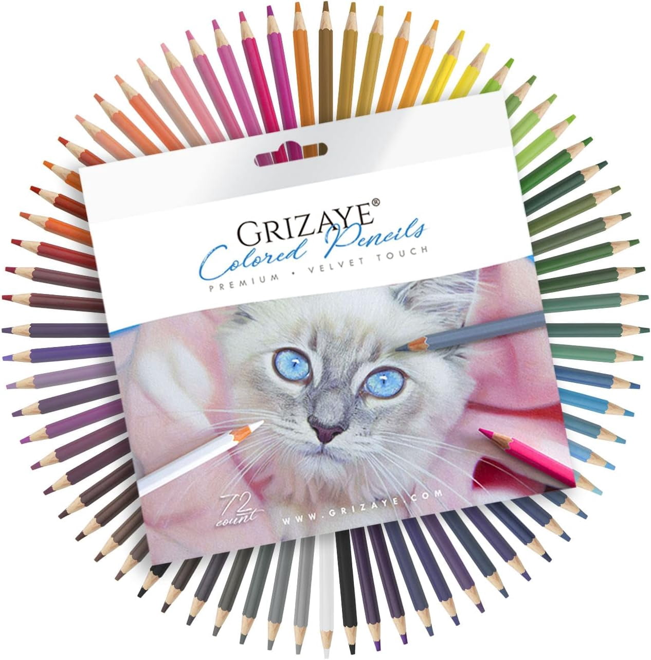 Colored Pencils Set of 72 Premium Velvet Touch, Oil-Based for Artists ...