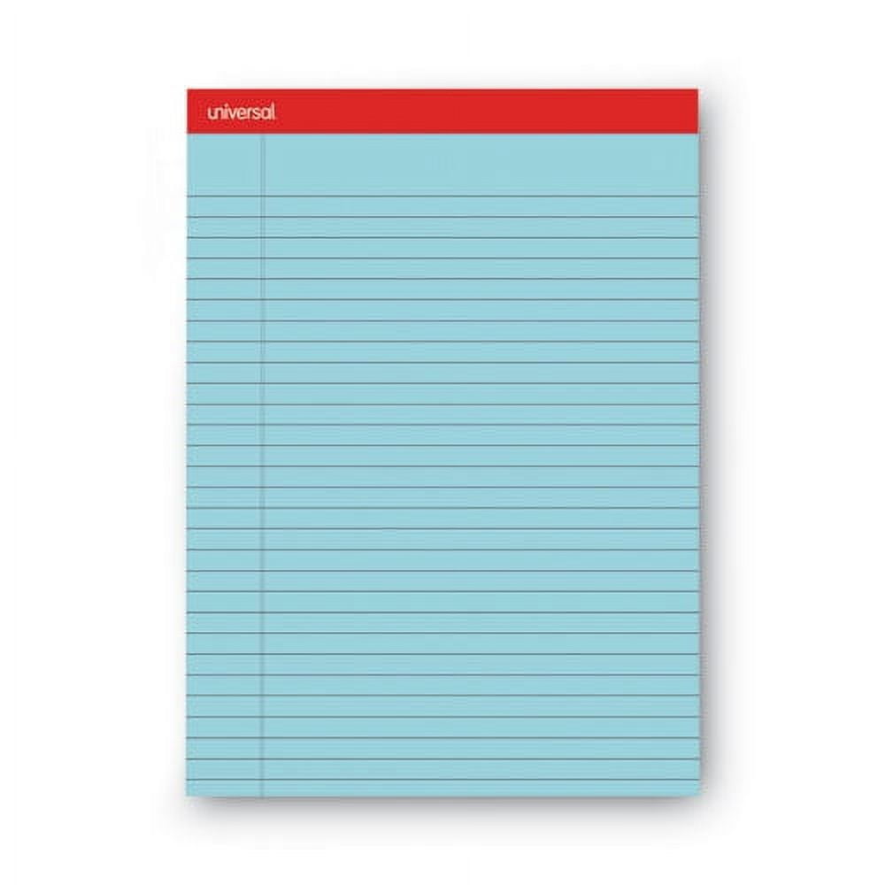 Colored Perforated Ruled Writing Pads, Wide/legal Rule, 50 Blue 8.5 X ...