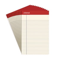 Universal Perforated Ruled Writing Pad, 5 x 8, Canary, 50 Sheets, Dozen ...