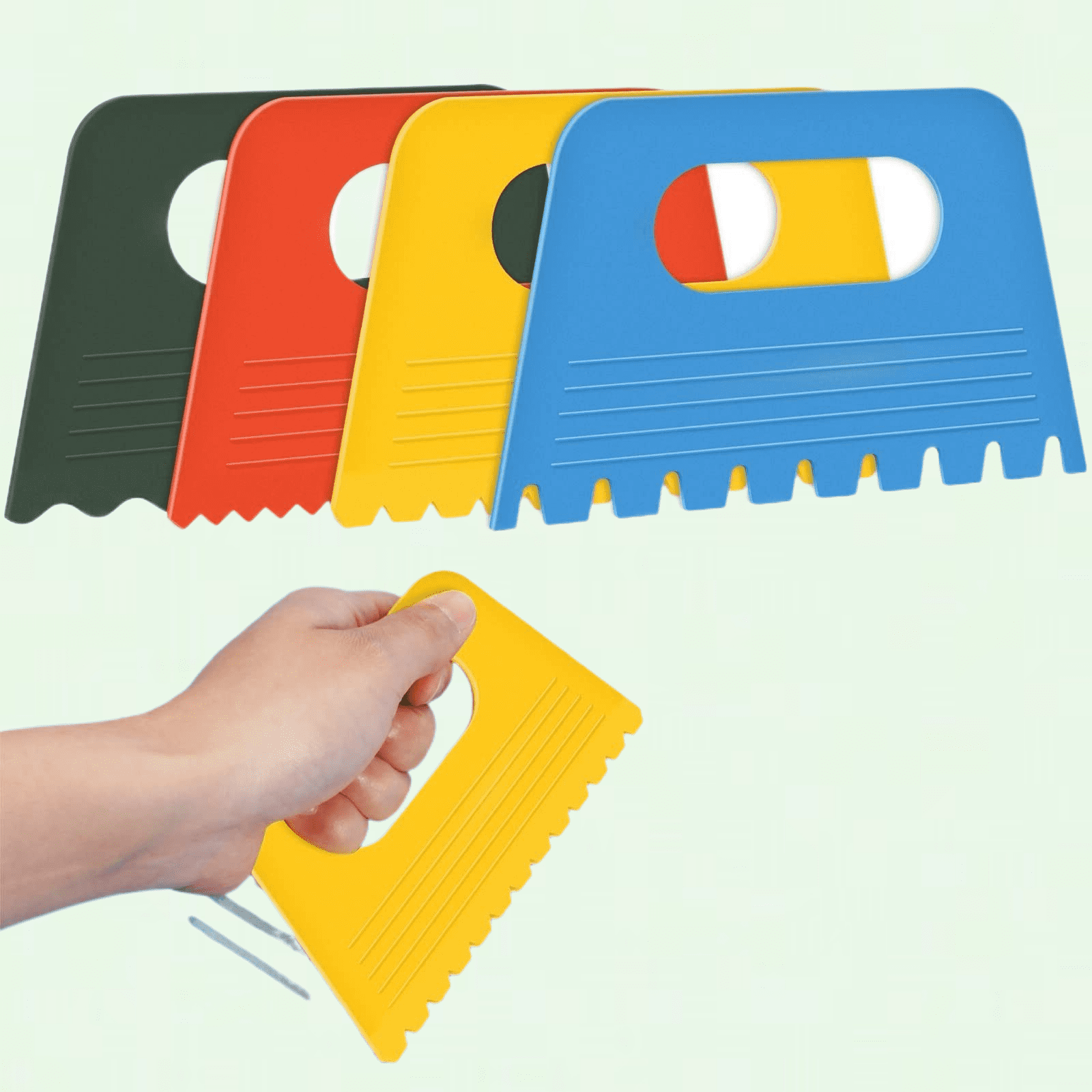 Colored Plastic Paint Scrapers - Set of 4 - Tuff Tray Accessories for ...