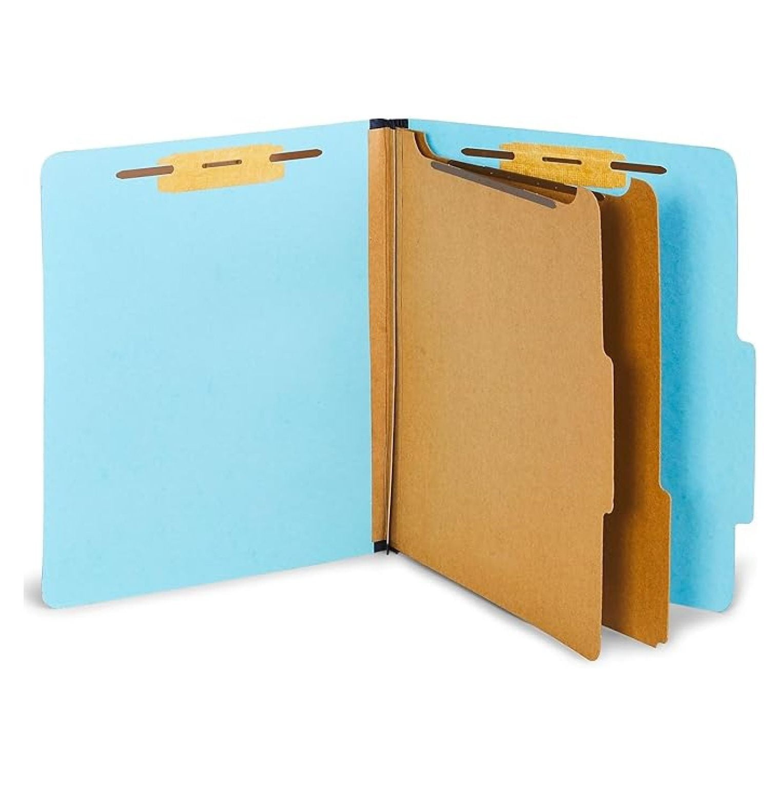 Colored Pressboard Classification Folders, Letter, 2 Partitions, Light ...