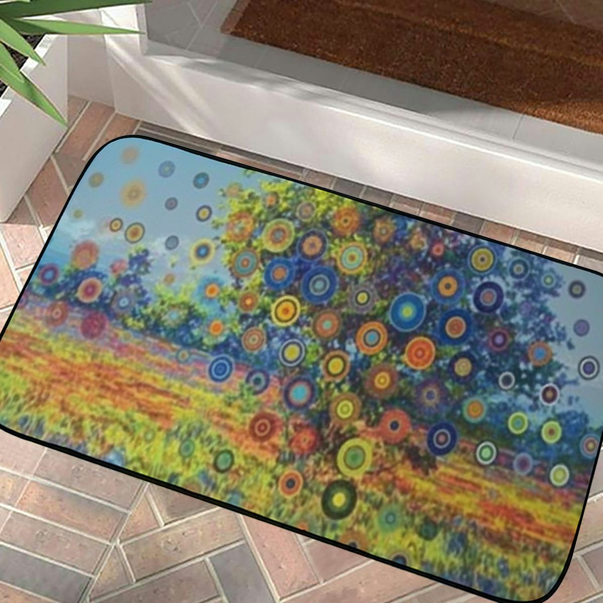 Colored Print Doormat,Entry Mat/Garage, Patio Entrance Mat/Welcome Door ...