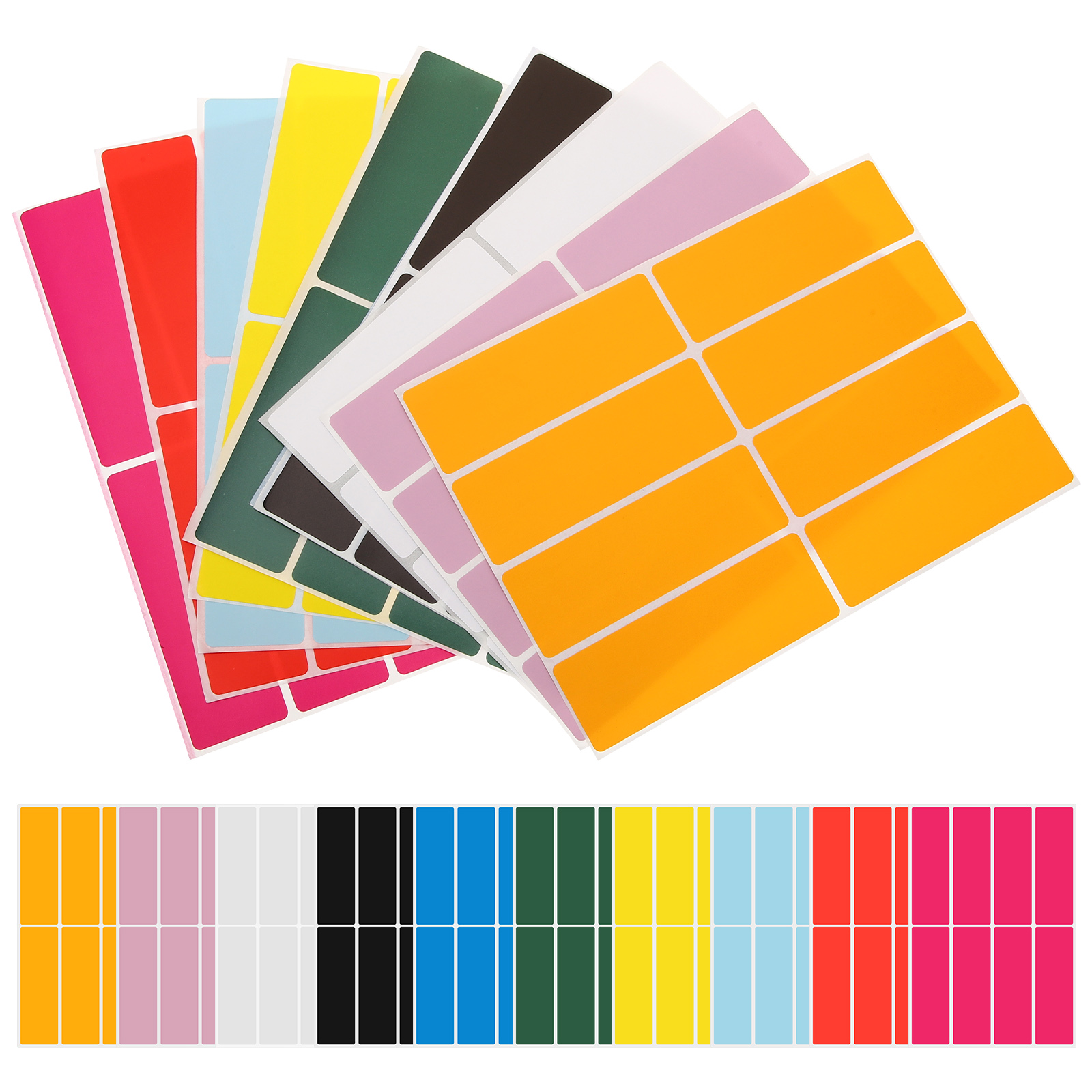Colored Rectangle Stickers 100 Sheets Classified Label Blank Sticky ...