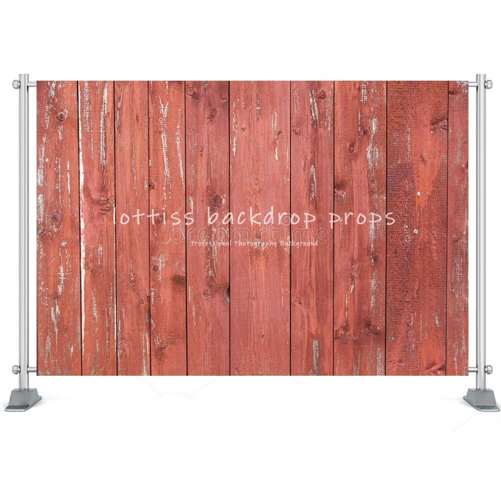 Colored Red Wood Board Themed Background Cloth For Photography Baby ...