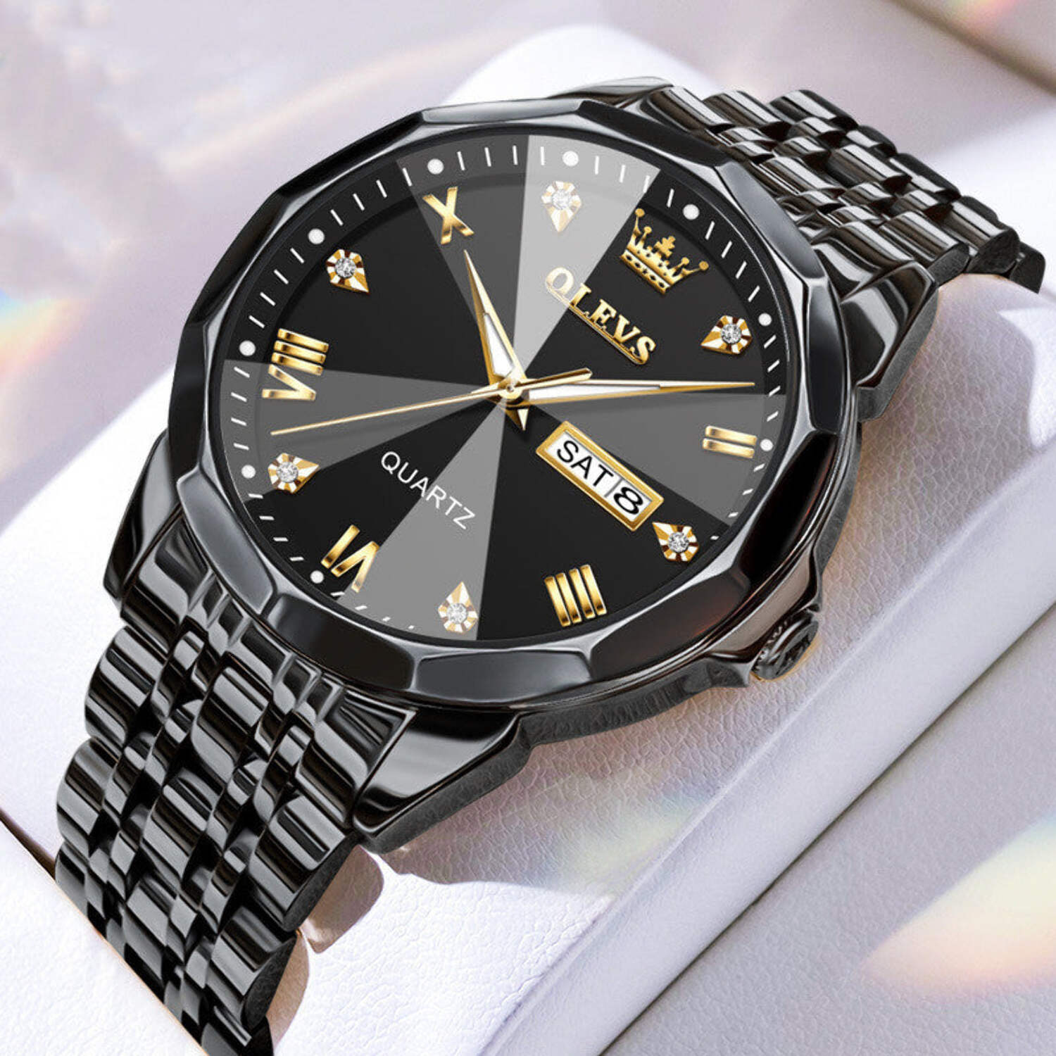 roman-scale-double-calendar-quartz-watch-waterproof - Walmart.com