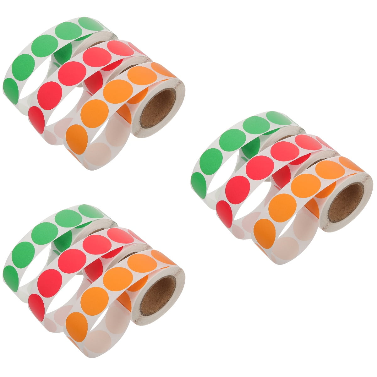 Colored Round Stickers Thermal Label 9 Rolls Labels Traffic Light ...