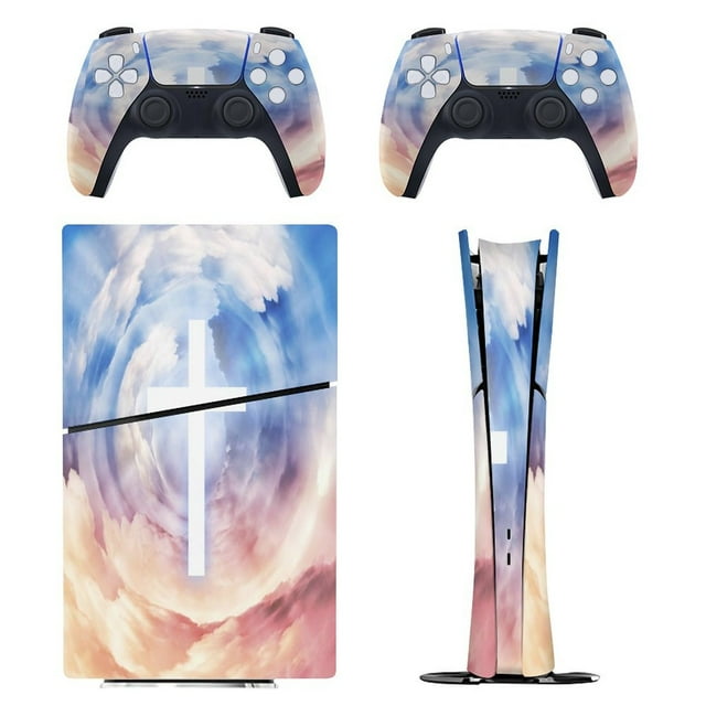 Colored Sky, Cross PS5/PS5 Slim Digital Disc Skin Sticker For Console ...