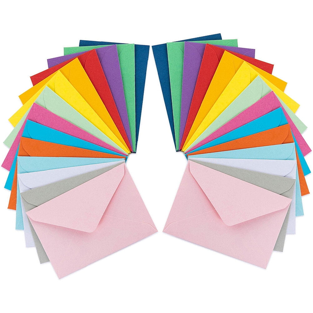 Colored Small Envelopes Stationery Letter Container Blank Colorful ...