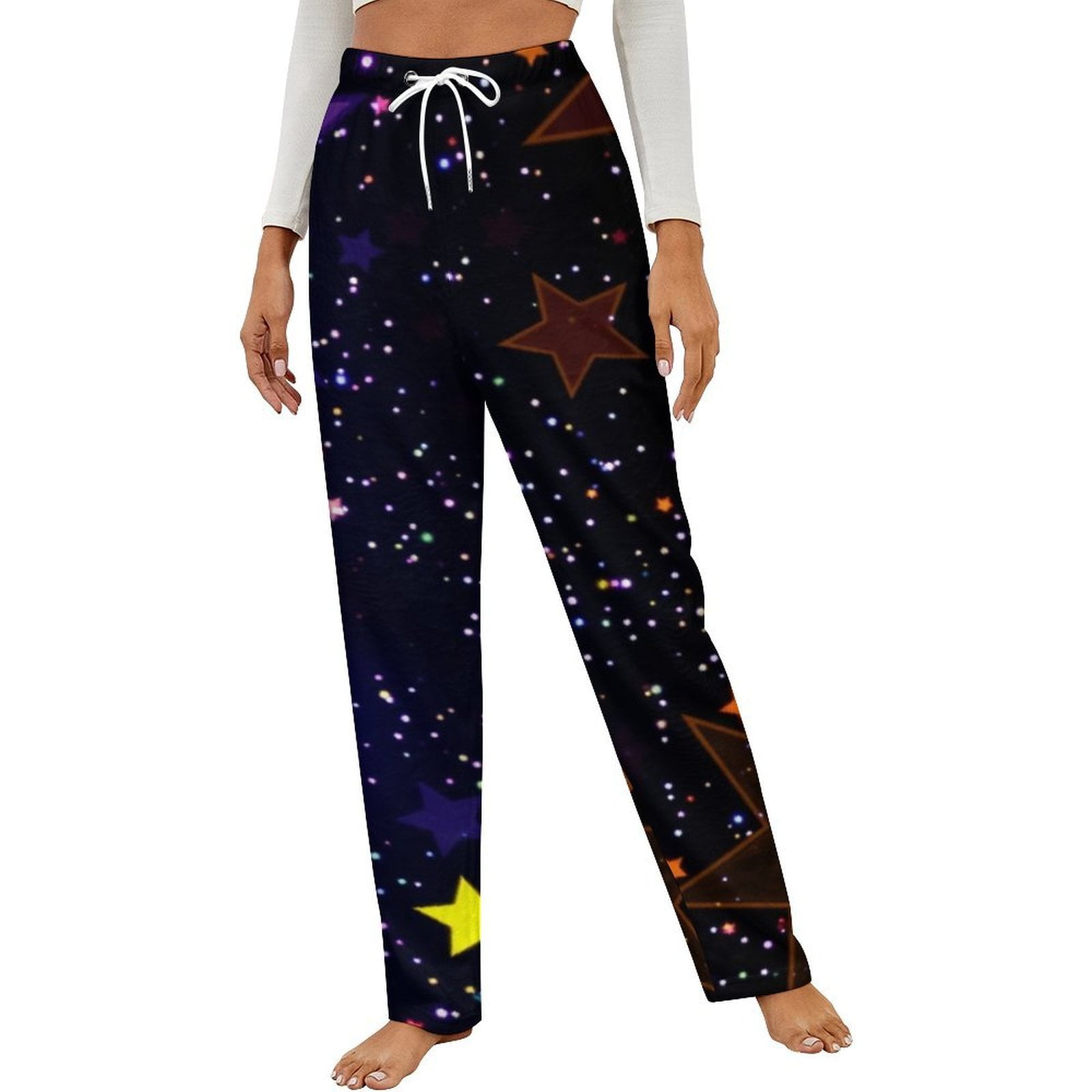Colored Stars Pajamas Pants Women's Pajama Pants Home Sleepwear ...