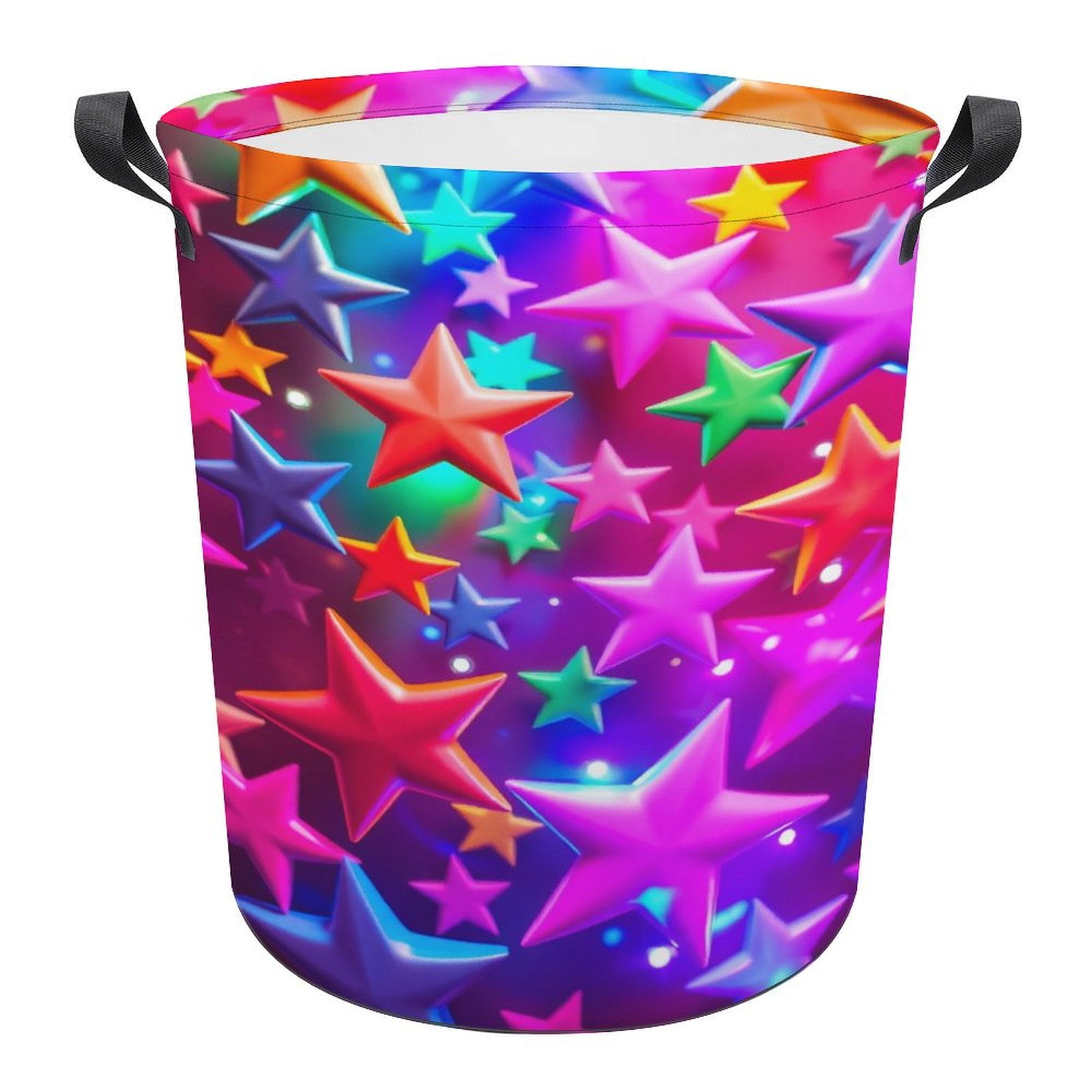 Colored Stars Waterproof Storage Bag Household Dirty Laundry Basket ...