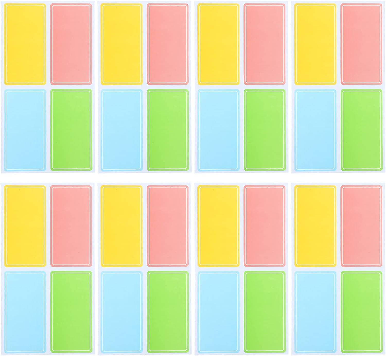 Colored Sticky Labels 120pcs Name Tag Stickers Blank Category Tags ...