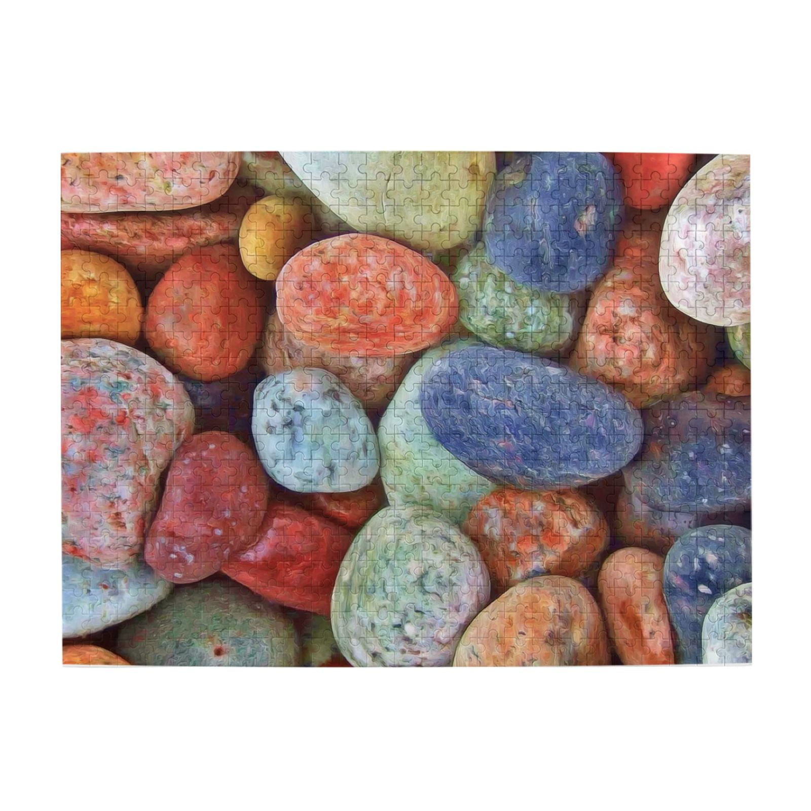 Colored Stones Printed, Jigsaw Puzzles 500 Pieces Wooden Jigsaw Toy ...