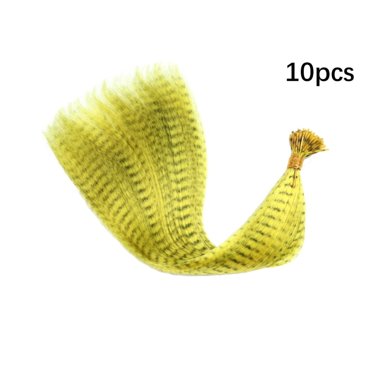 Colored Strands for Hair Feather Extension 10 Pieces I Tip Synthetic ...
